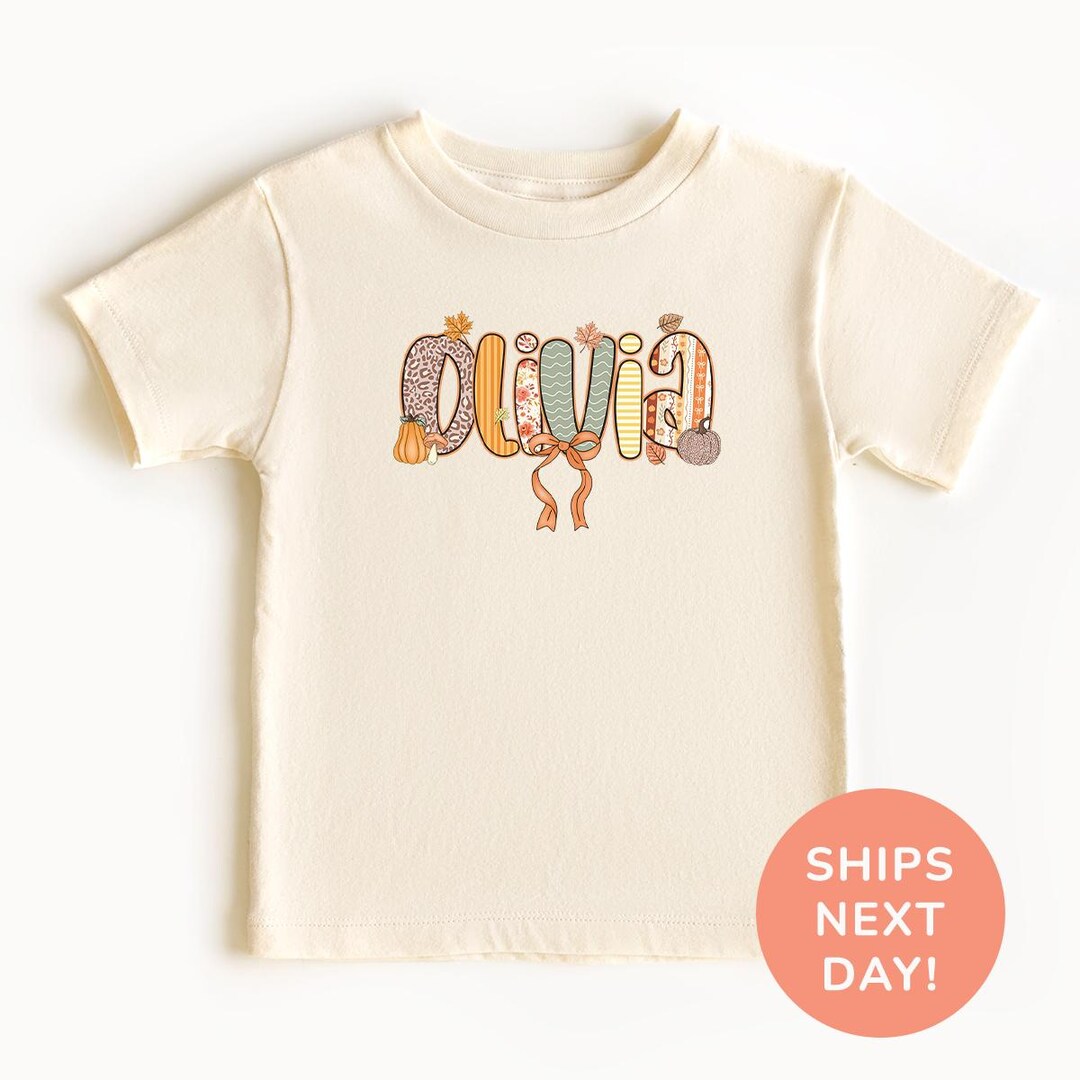 Personalized Kids Fall Shirt, Pumpkin Spice Kids Shirt, Custom Name ...