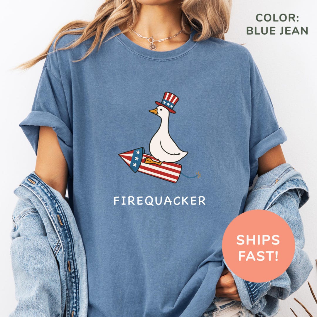 Comfort Colors® Firequacker Shirt Funny Goose Shirt 4th of July Shirt ...