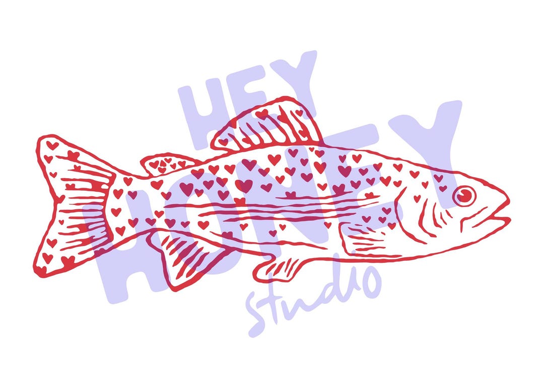 Heart Fish Tattoo Design Compensation - Etsy