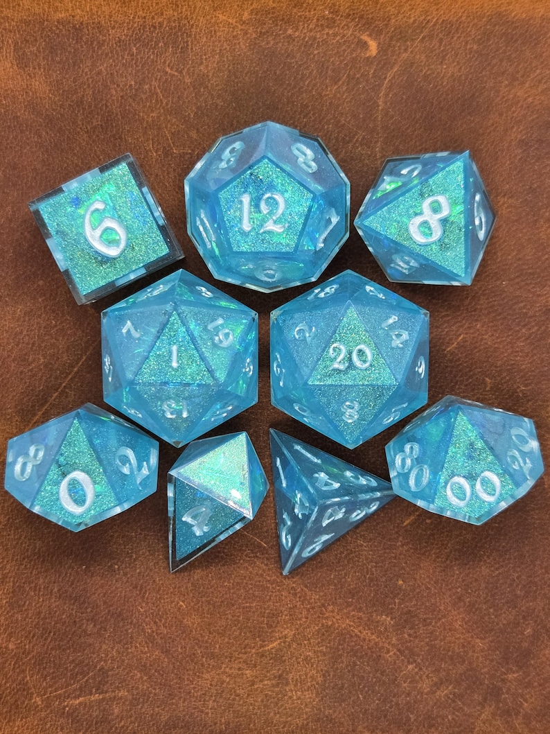 Faerie Fire 9pc Rpg Dice Set - Etsy