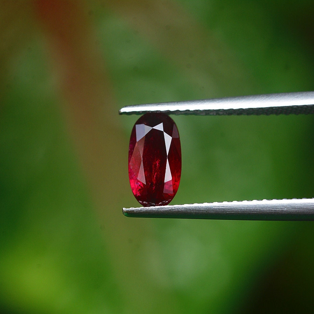 1.04 Cts Natural Ruby Siam Certificate GFCO - Etsy