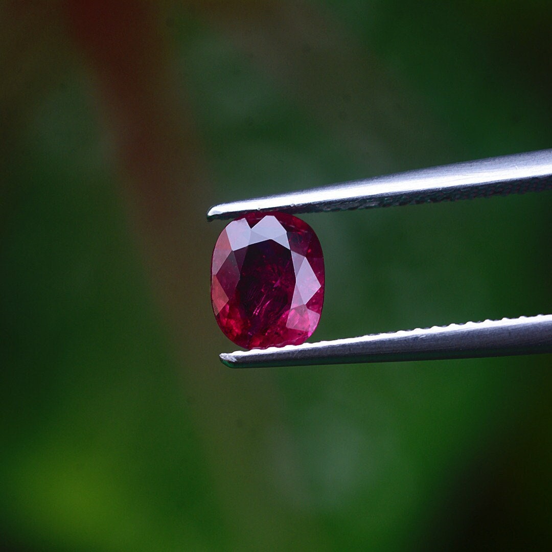 1.15 Cts Natural Ruby Siam Certificate GFCO - Etsy