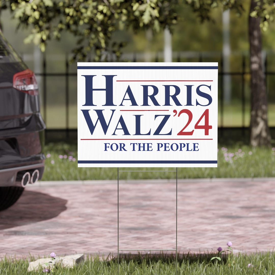 Harris Walz 2024 Yard Sign, Kamala for President, Yard Signs for 2024 ...