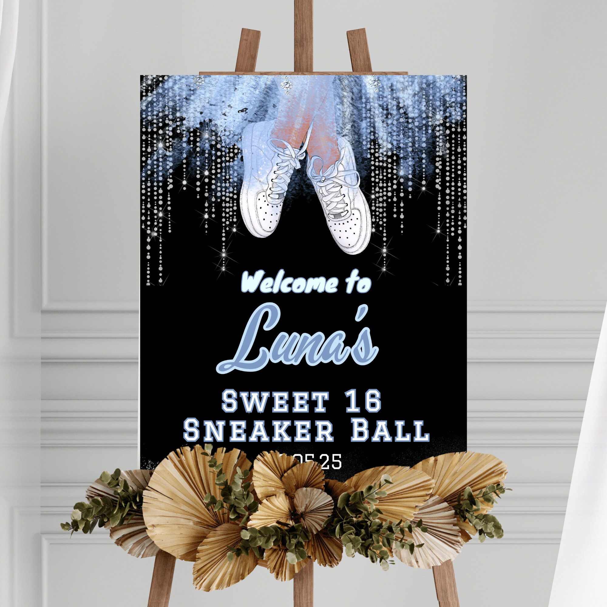 Sneaker Ball Welcome Sign Template- Sweet 16 Welcome Sign Sneaker ...