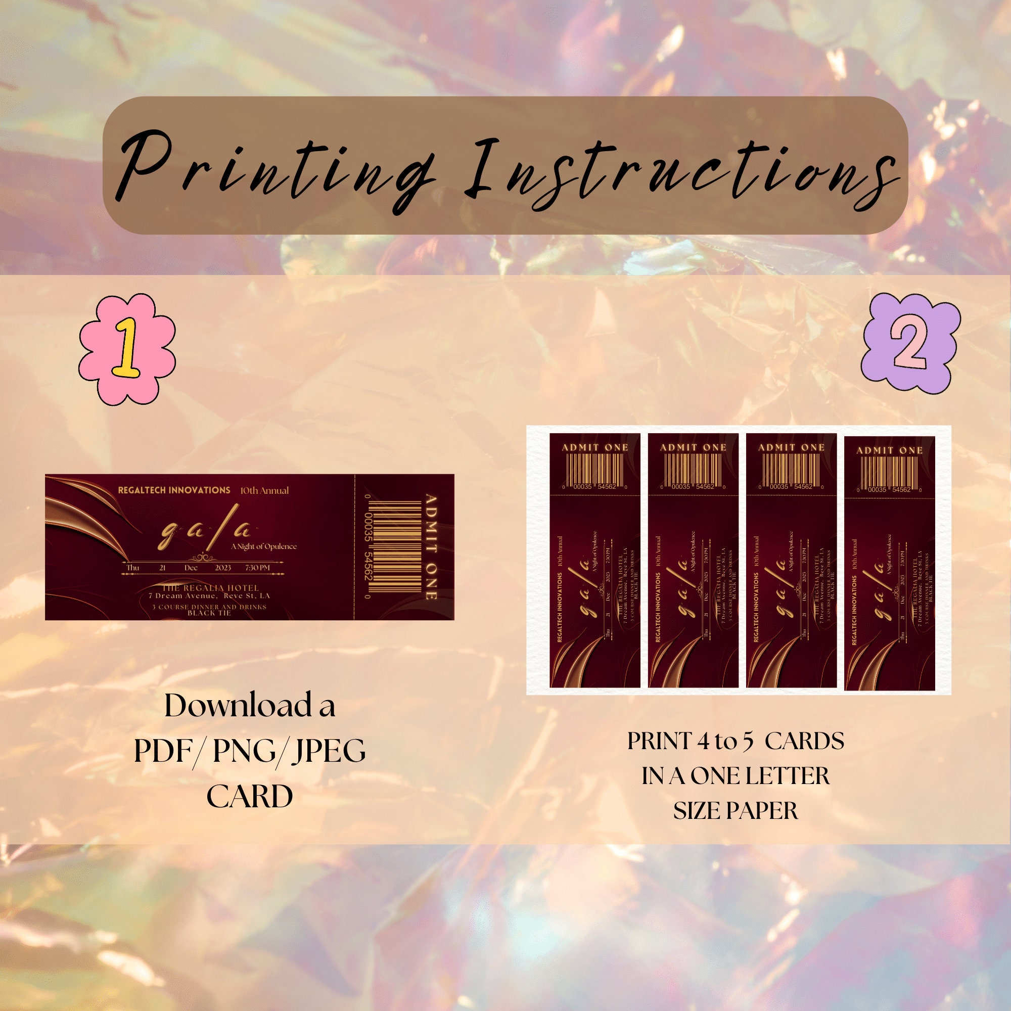 Opulent Gala Tickets- Entry Pass for Gala Night With Ticket Stub Event ...