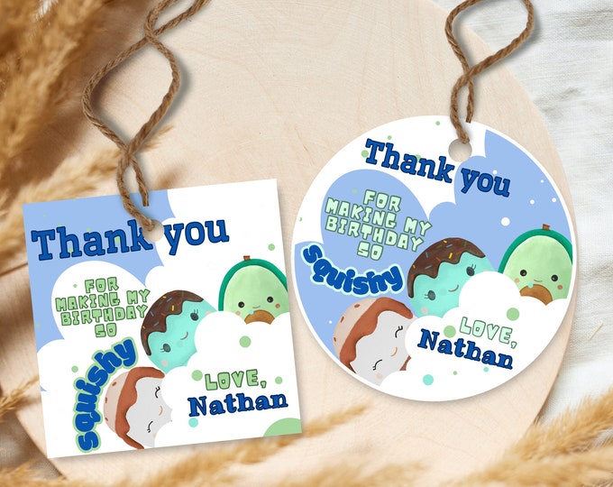 Squishmallow Gift Tag, Squishmallow Boy Gift Tag, Squishmallow Birthday ...