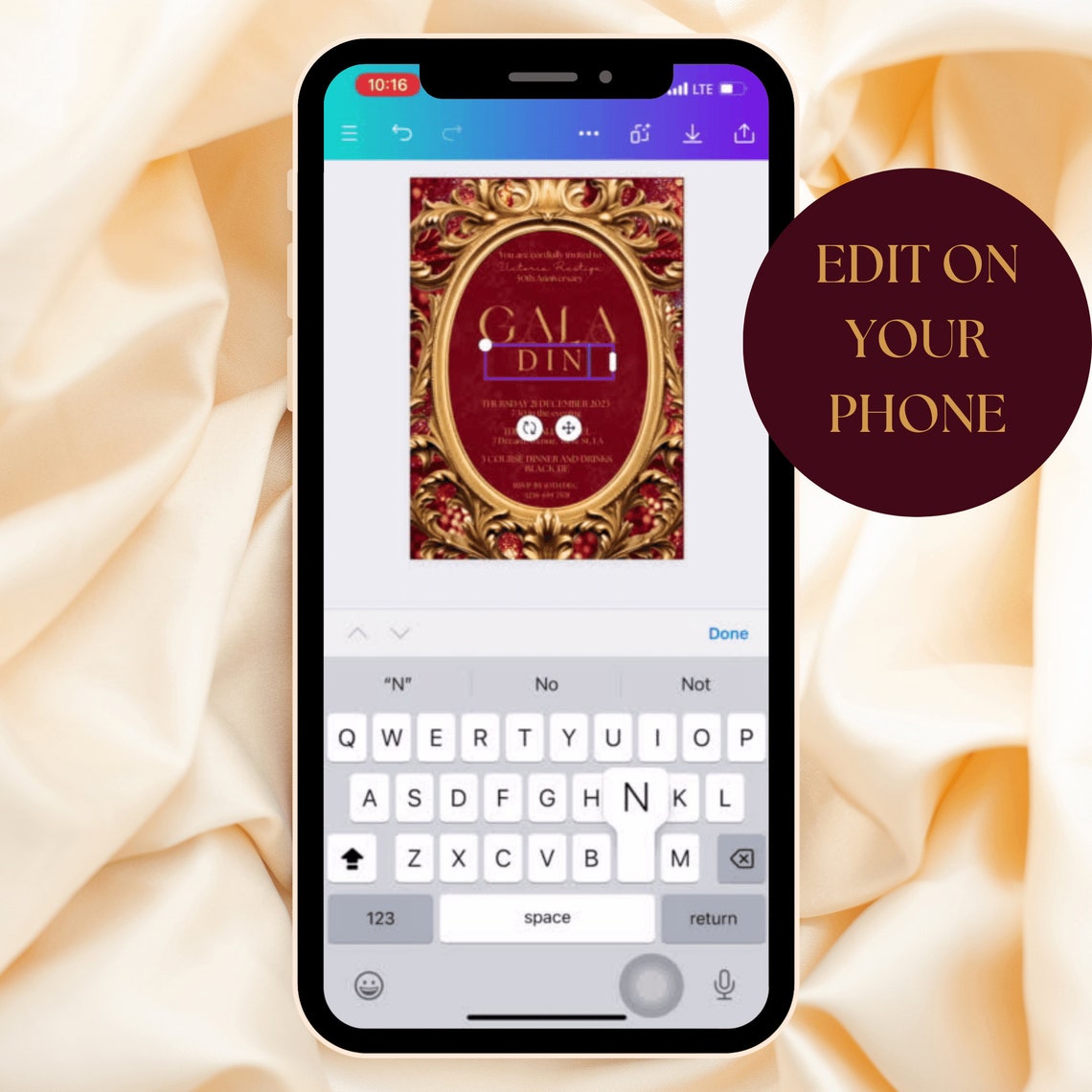 Opulent Gala Invitation Corporate Party Invitation Editable Template ...