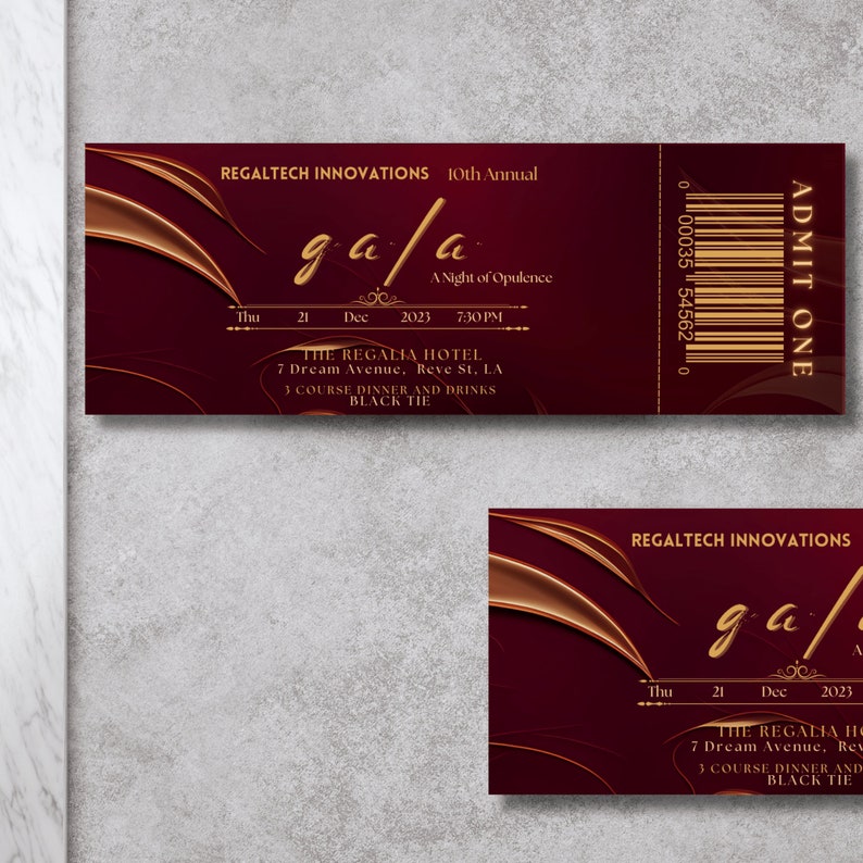Opulent Gala Tickets- Entry Pass for Gala Night With Ticket Stub Event ...