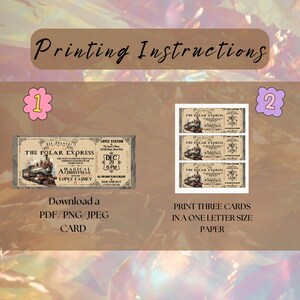 Vintage Polar Express Ticket Invitation- Christmas Party Ticket ...