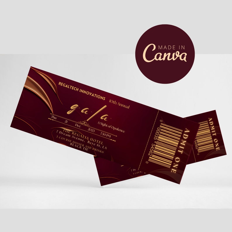 Opulent Gala Tickets- Entry Pass for Gala Night With Ticket Stub Event ...