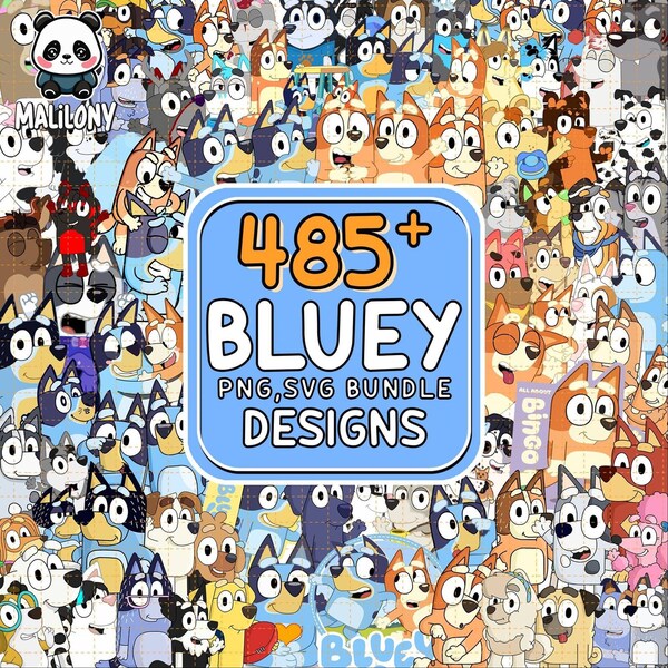 Bluey Premium Png Svg - Etsy