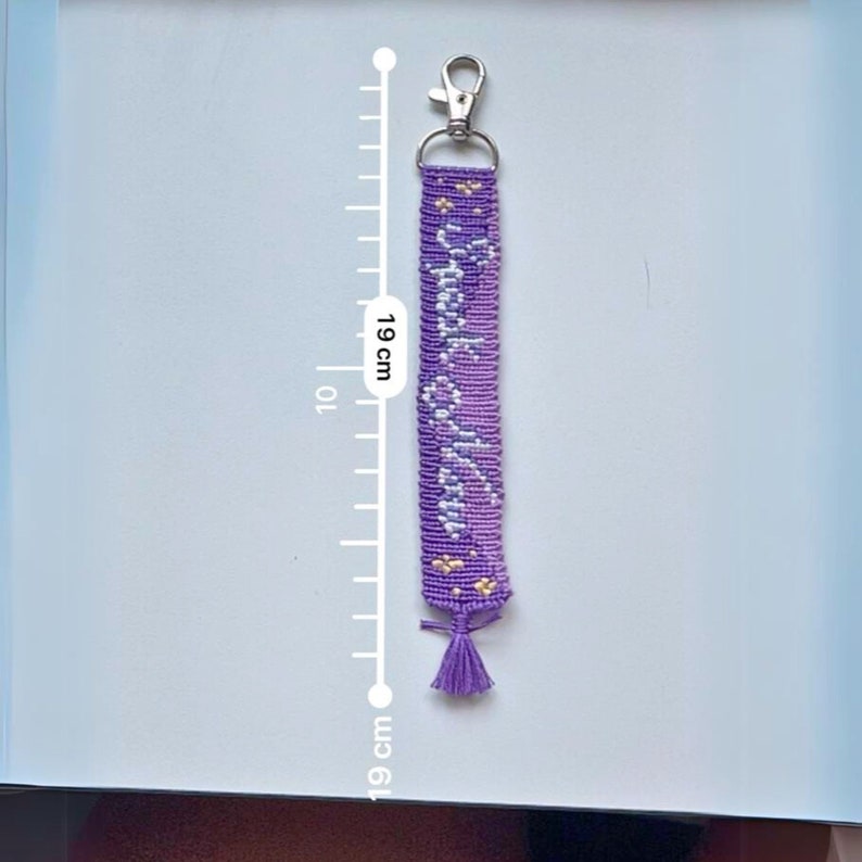 Handmade Taylor Swift speak Now Keychain Purple Macramè Keyring ...