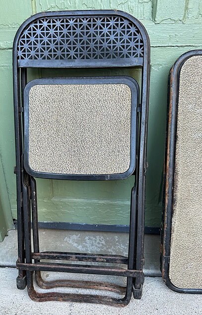 Vintage Kids 1950's Childrens Game Crafts Folding Metal Card Table & 4 ...