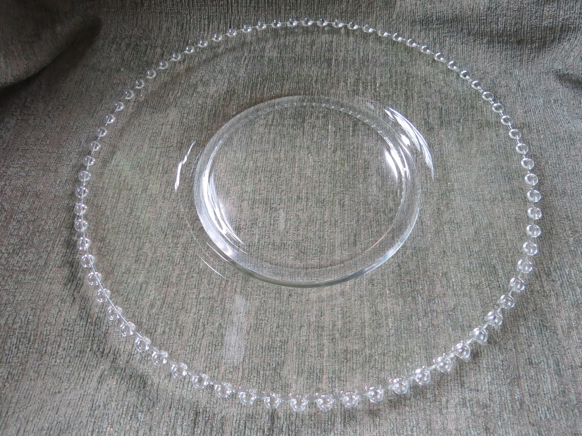 2-pc Large Vtg Imperial Candlewick Glass SERVING Set-tray, Bowl - Etsy