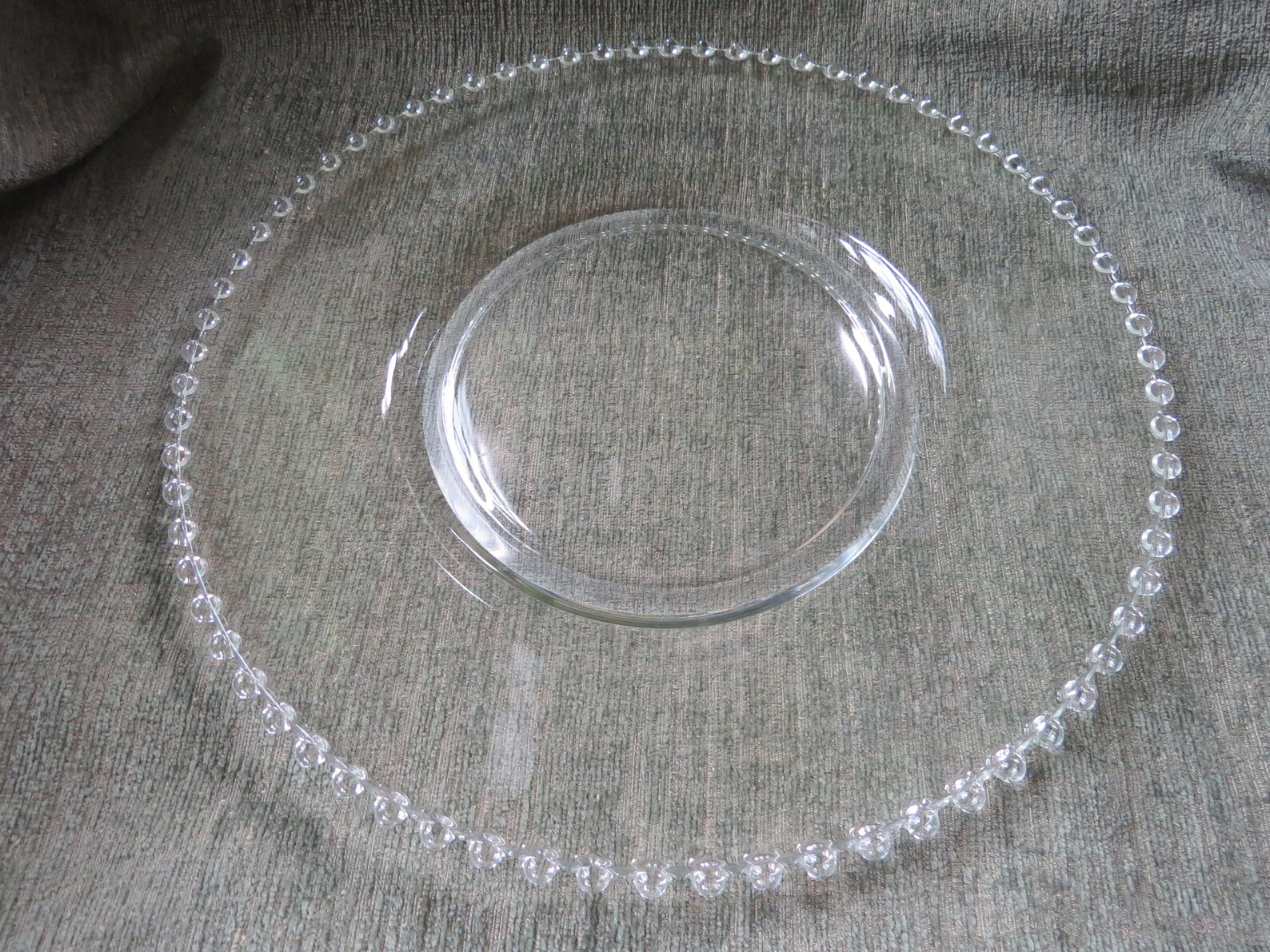 2-pc Large Vtg Imperial Candlewick Glass SERVING Set-tray, Bowl - Etsy