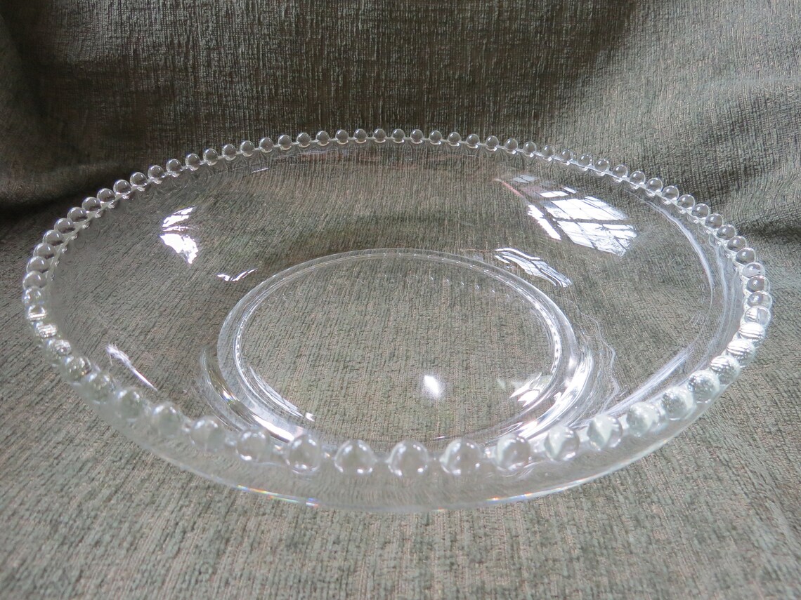2-pc Large Vtg Imperial Candlewick Glass SERVING Set-tray, Bowl - Etsy