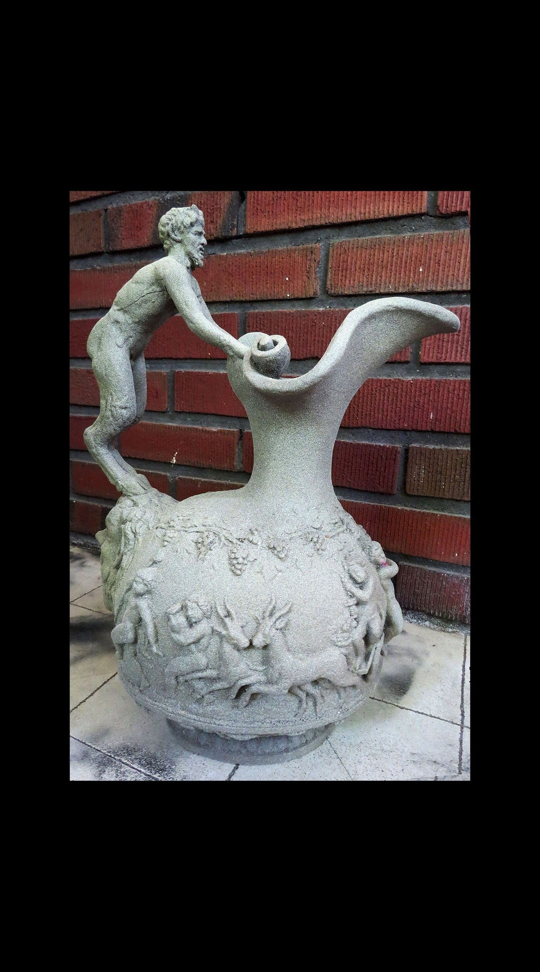 Romanesque Pitcher Ewer Shape W/ Handle in the Form of Satyr / Pan ...