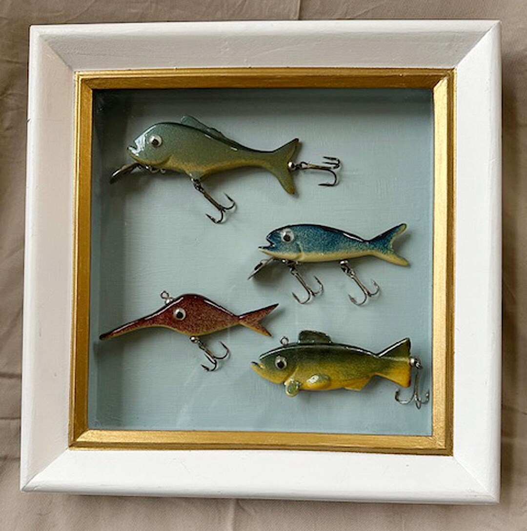 Fishing Lure Display Box, Wooden Display Picture Frame; Decoration ...