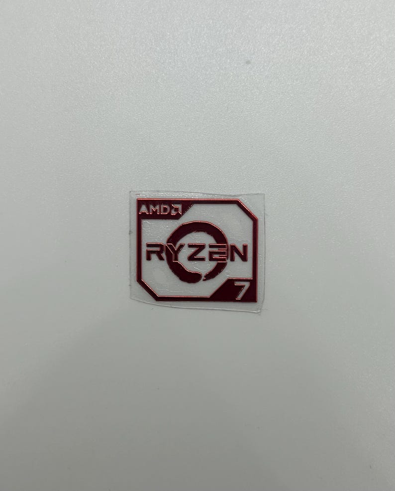 1x AMD Ryzen 7 Transparent Metallic Red Decal Sticker - Etsy