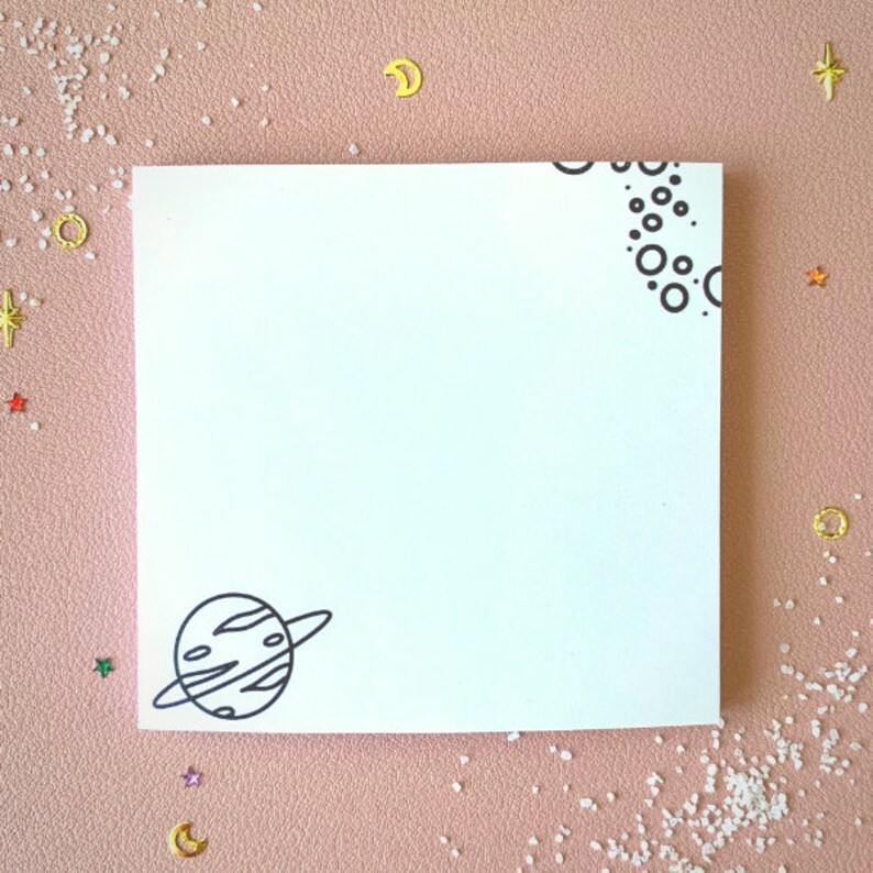 Space-themed Sticky Note Simply Space Collection Design 2: Blank Space ...