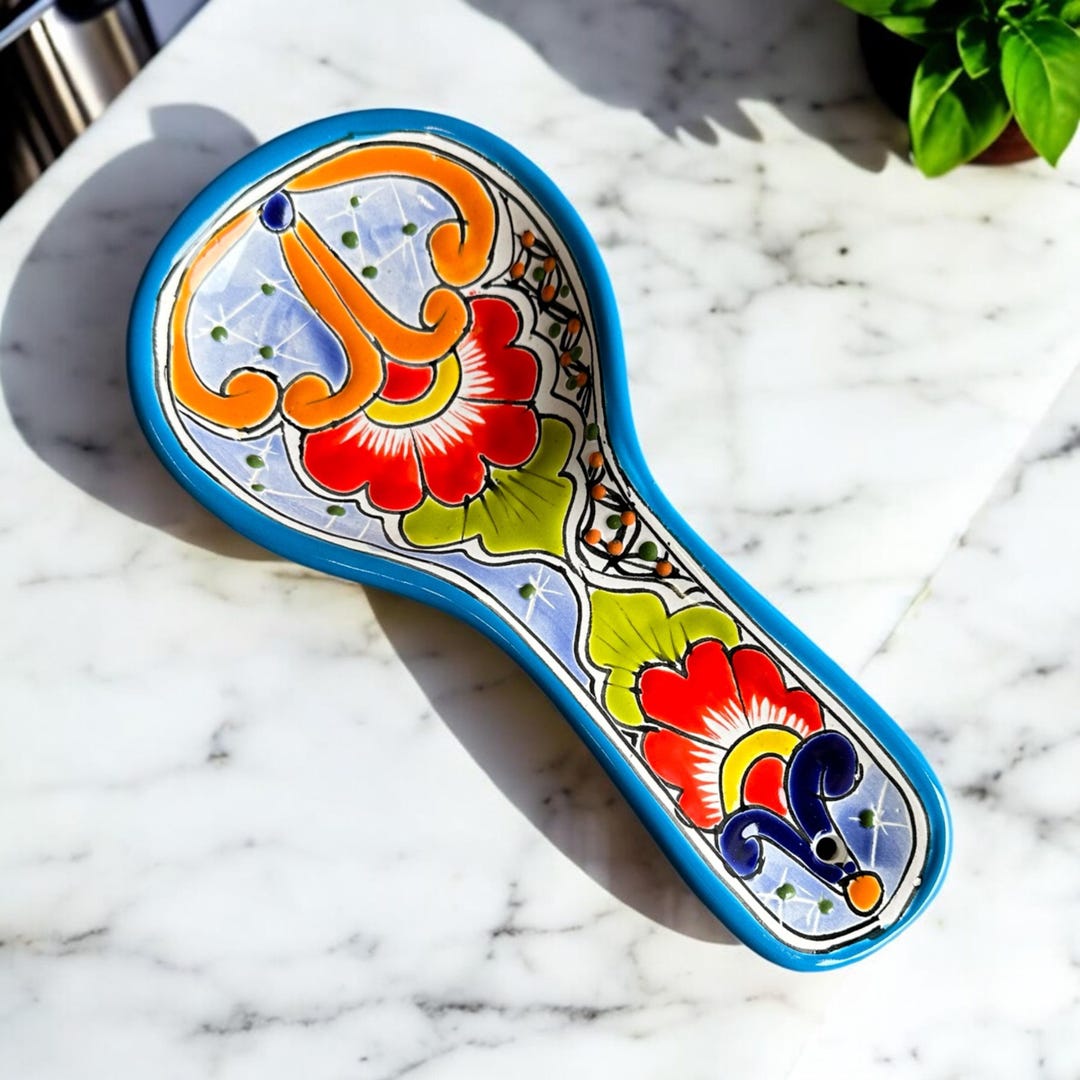 Ceramic Talavera Kitchen Spoon Rest Utensil - Etsy