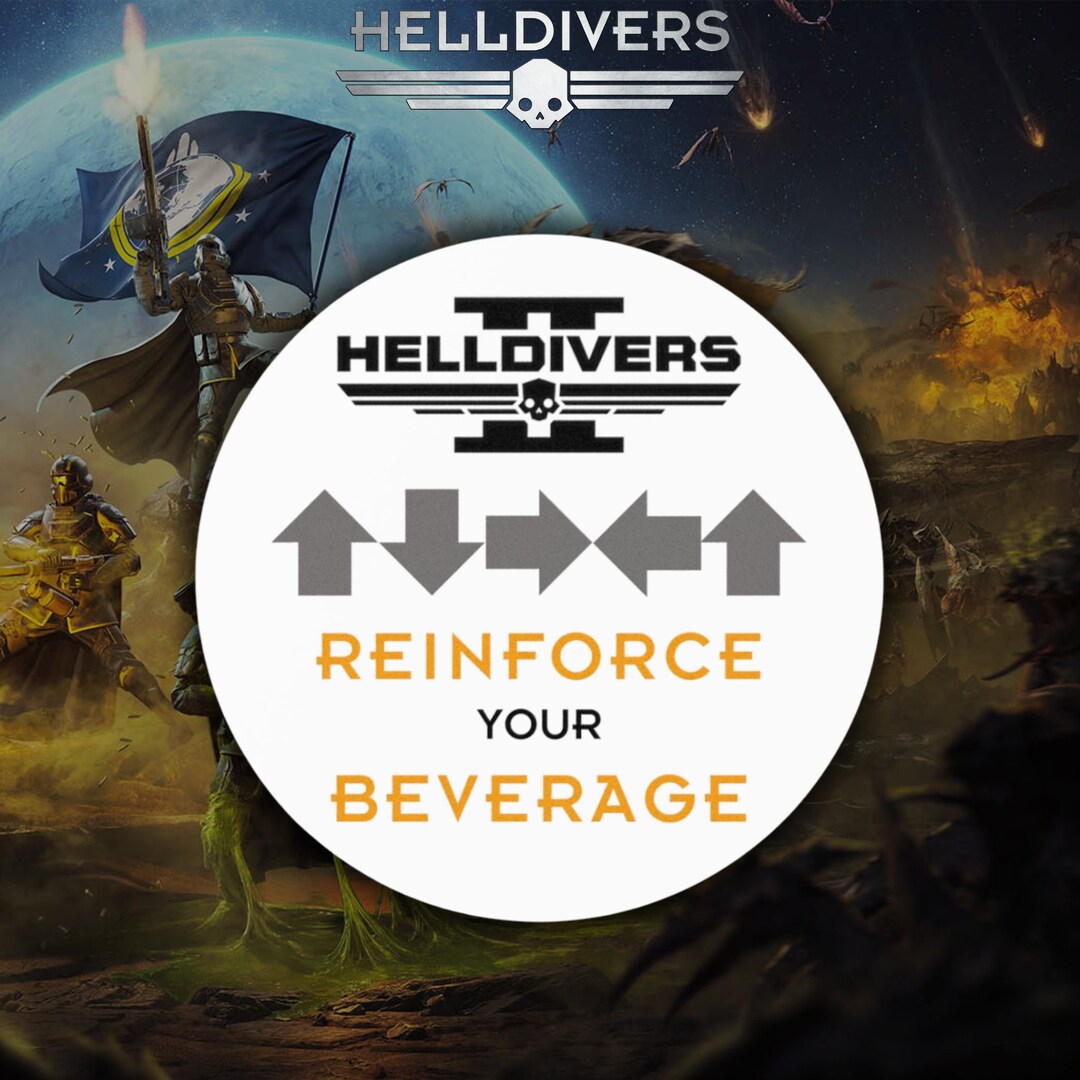 Helldivers 2 reinforce Your Beverage Cork Back Coaster - Etsy