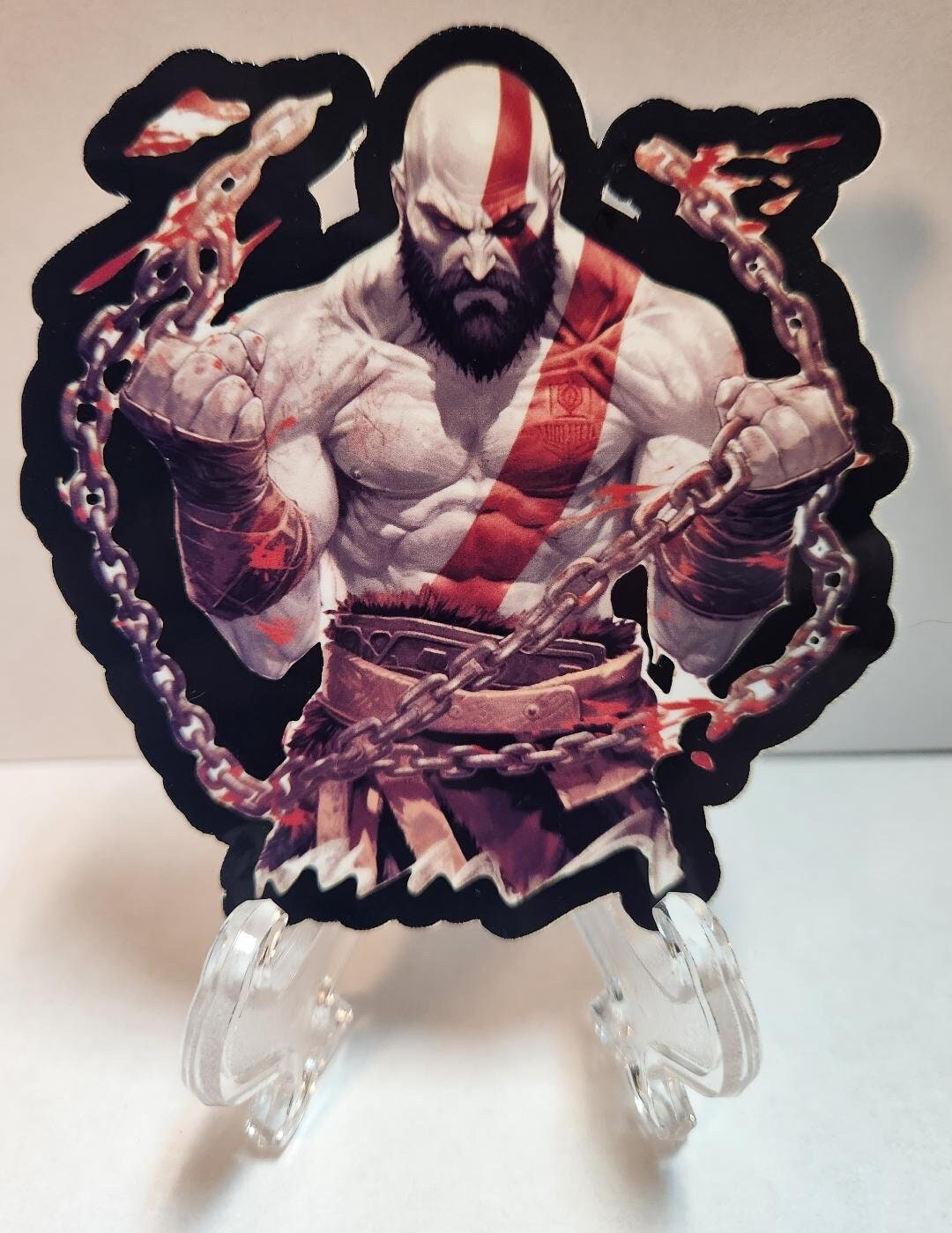 God of War Kratos in Chains Sticker - Etsy