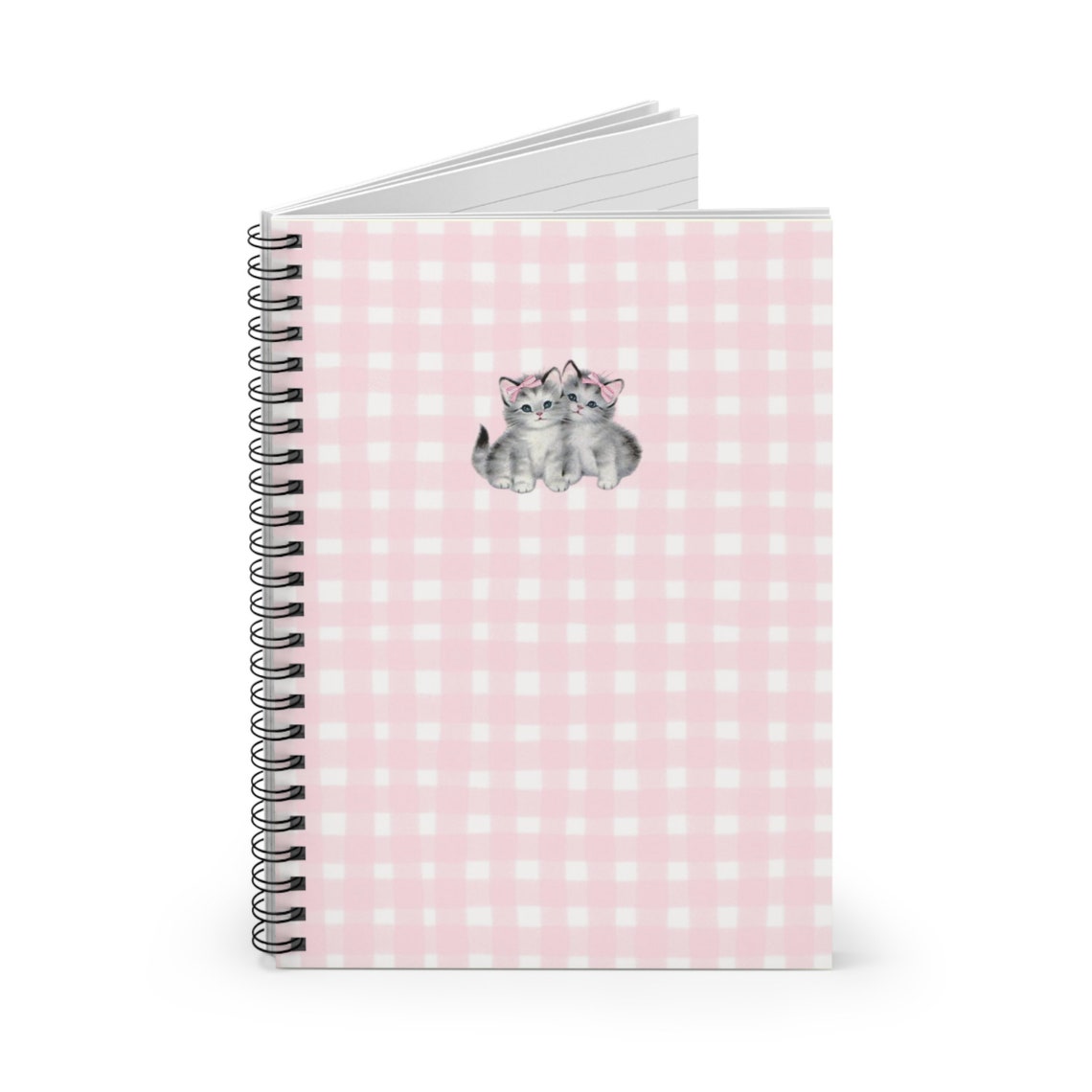 Coquette Notebook, Vintage Cats With Bow Journal, Spiral Notebook ...