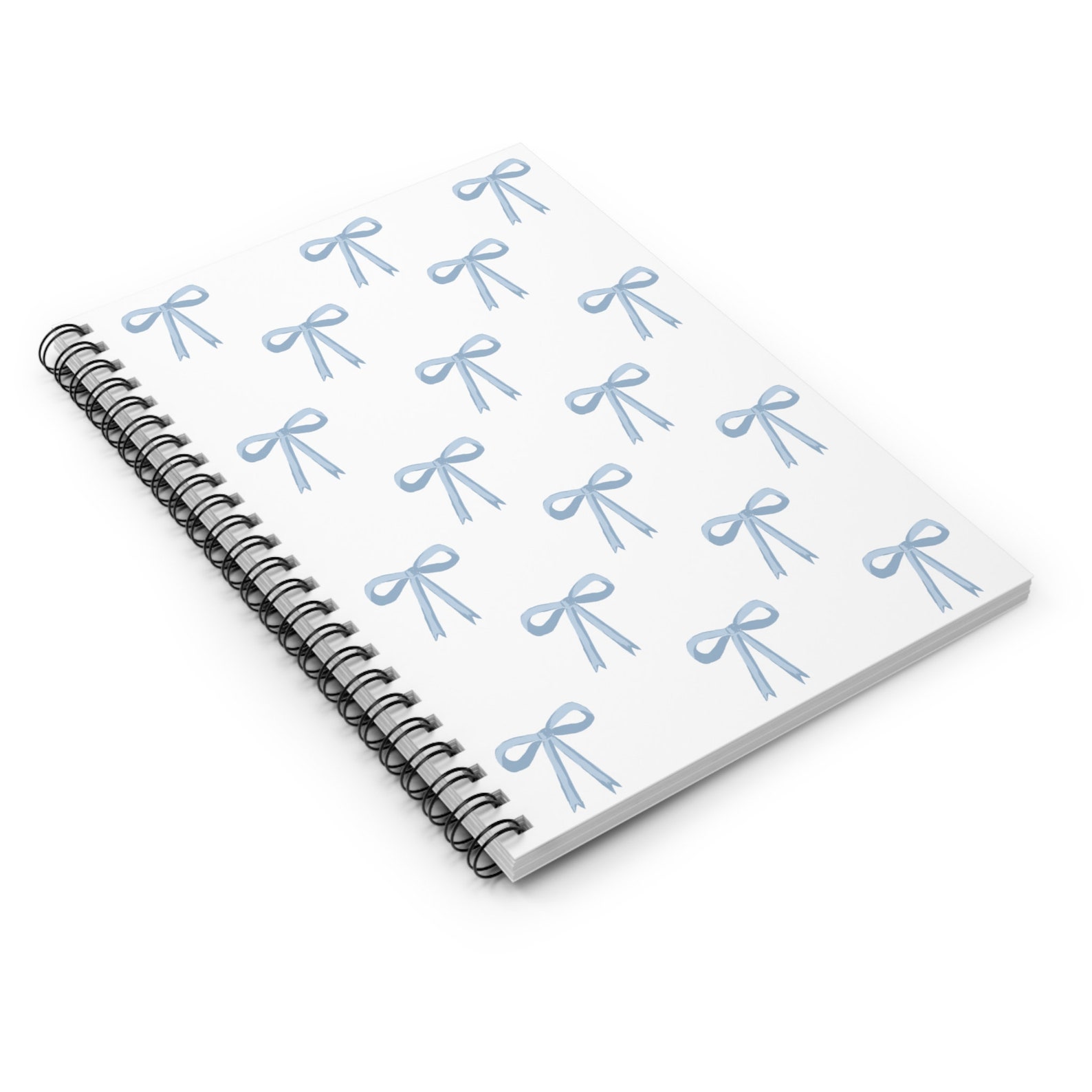 Coquette Spiral Notebook With Blue Bows- Ruled Line Gift for Daughter ...