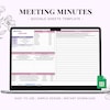 Meeting Notes and Agenda Template for Google Sheets, Meeting Minutes ...