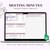 Meeting Notes and Agenda Template for Google Sheets, Meeting Minutes ...