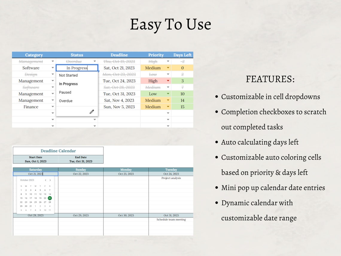 Project Tracker Google Sheets Project Task Manager Template Project ...