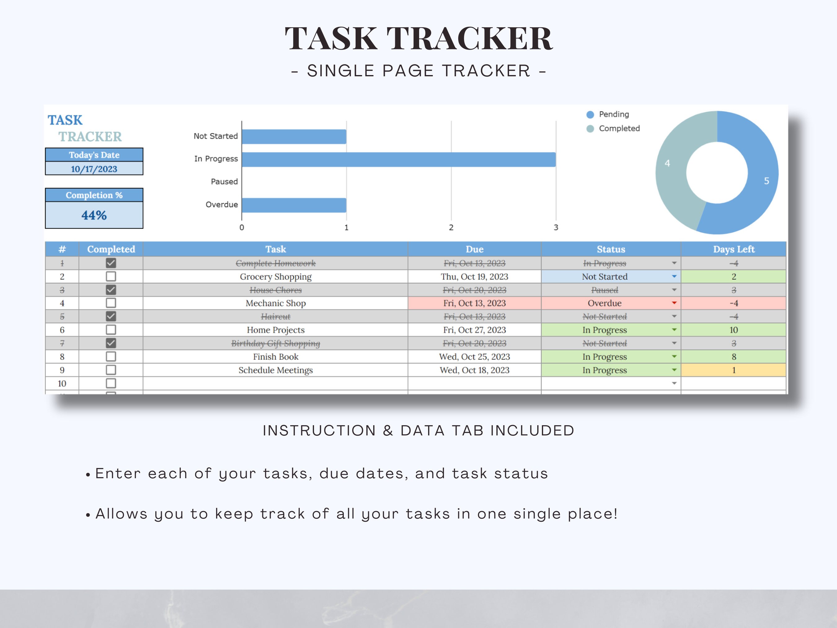 To-do List Template Spreadsheet for Google Sheets, Weekly & Daily ...