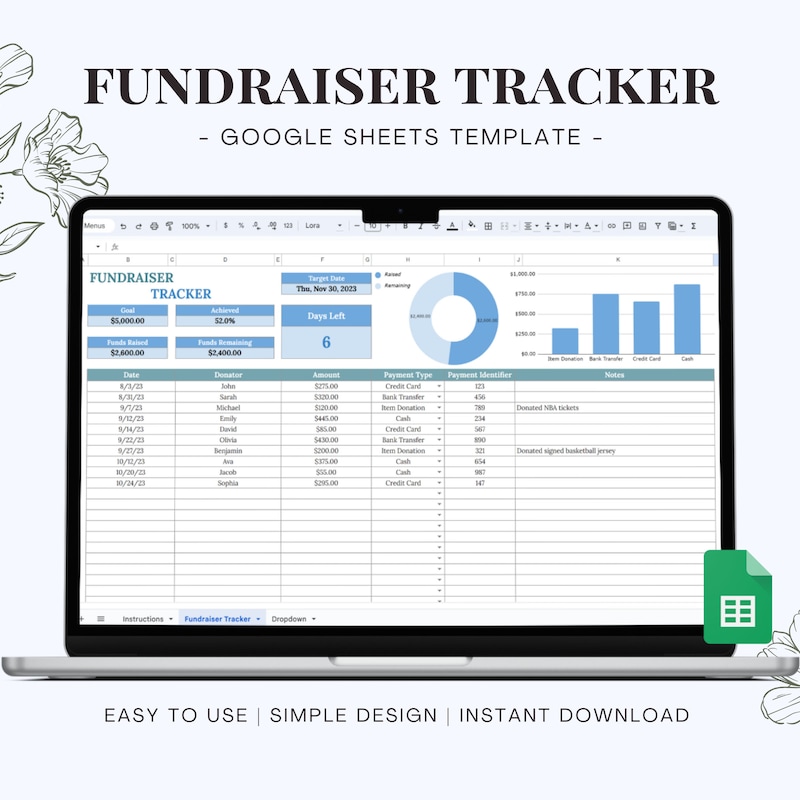 Event Payment Tracker - Etsy