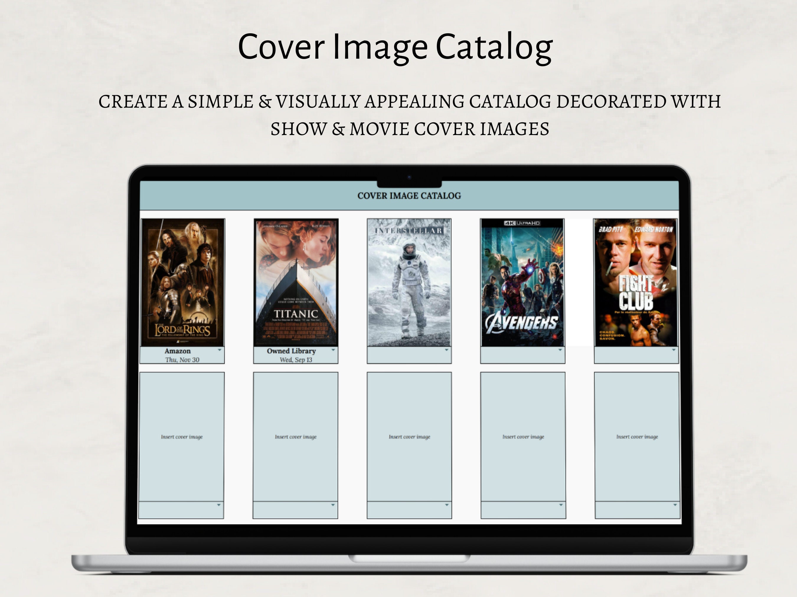 TV Show Tracker Spreadsheet Template for Google Sheets, Movie Series ...