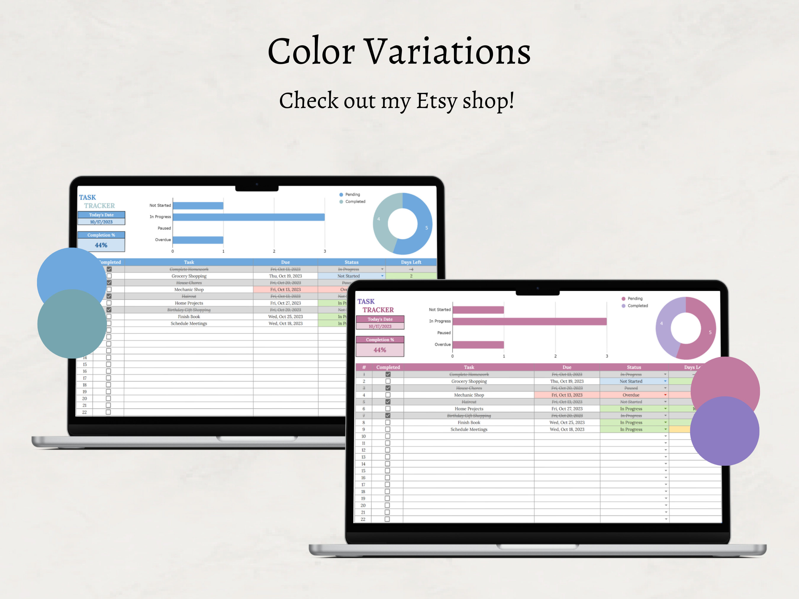Task List Google Sheets Template Task Planner Spreadsheet Digital to Do ...