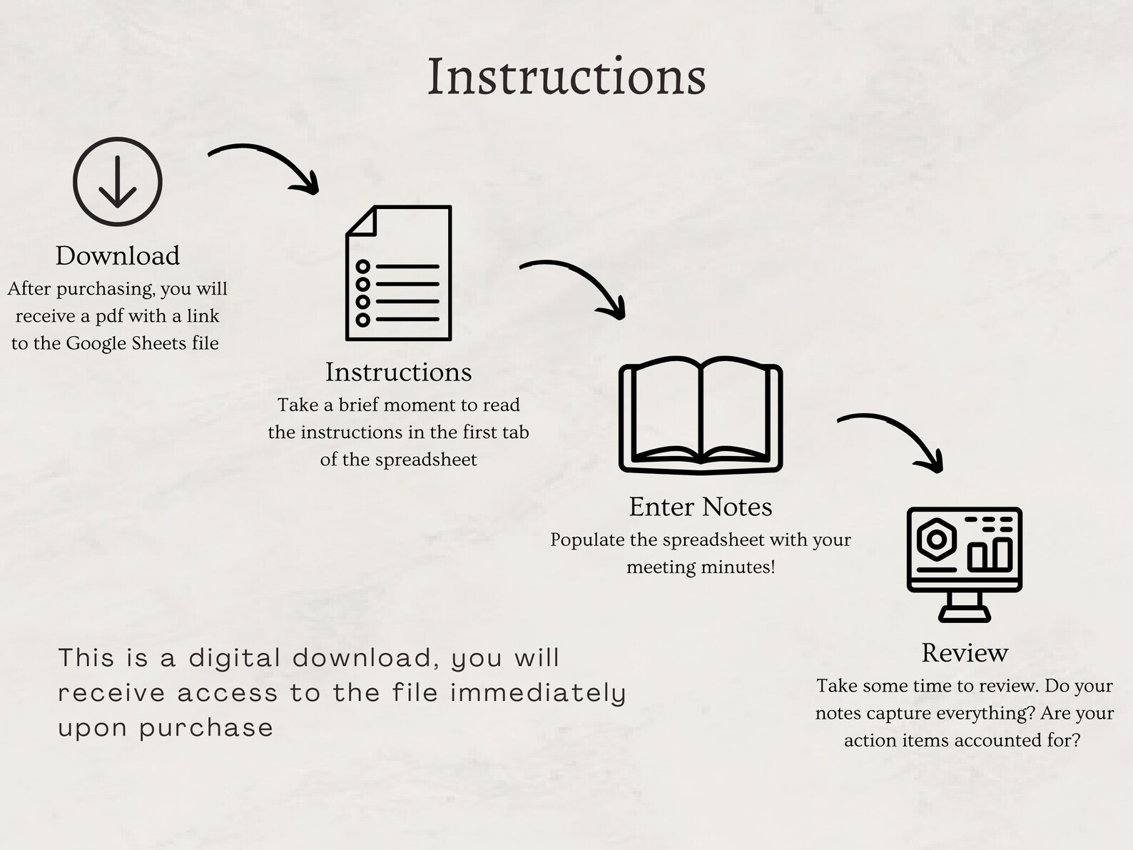 Meeting Notes and Agenda Template for Google Sheets, Meeting Minutes ...