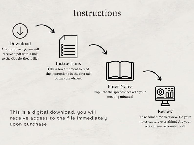 Meeting Notes and Agenda Template for Google Sheets, Meeting Minutes ...