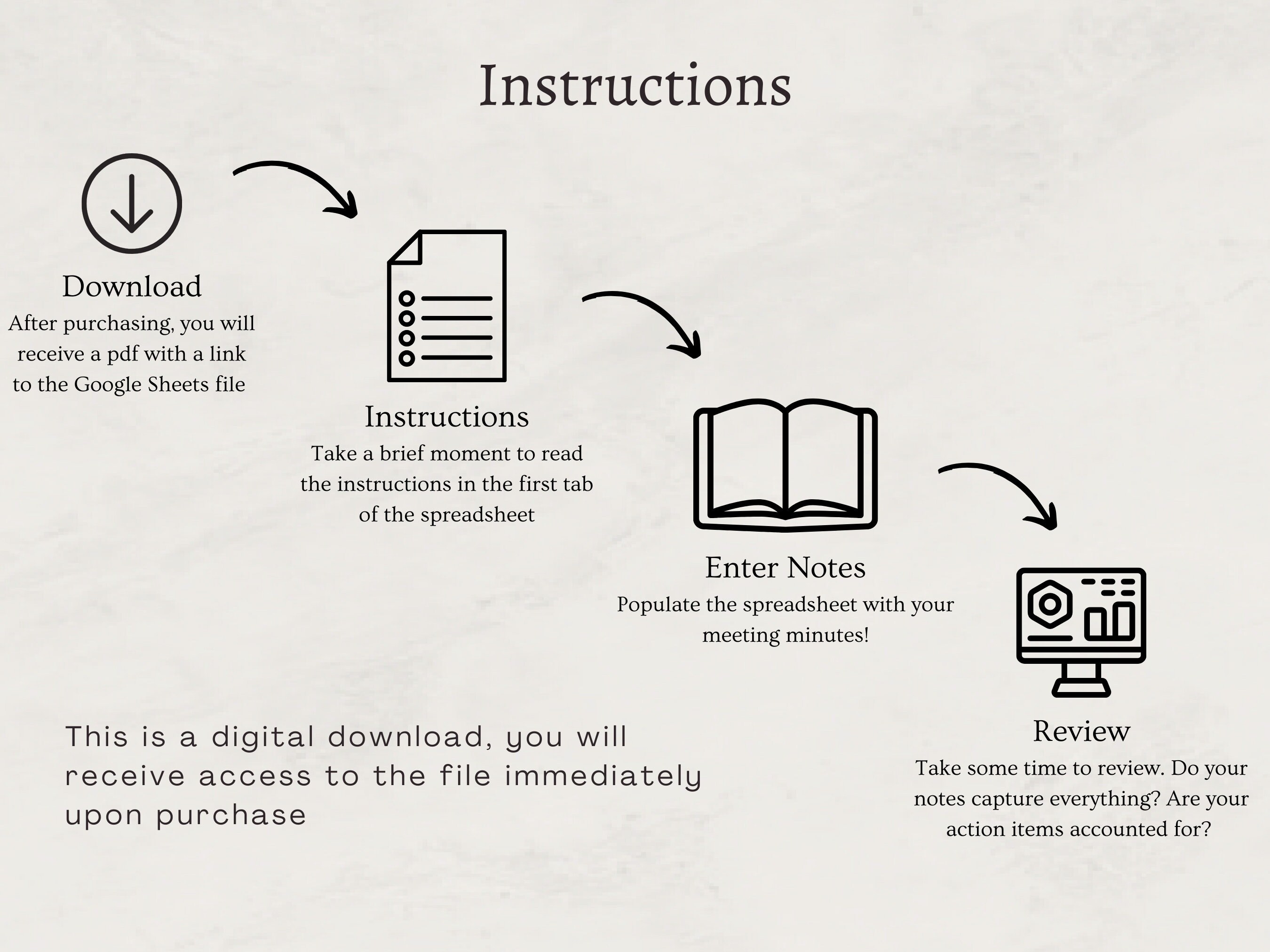 Meeting Notes and Agenda Template for Google Sheets, Meeting Minutes ...