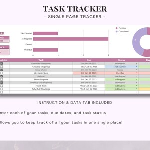 Task List Google Sheets Template Activity Tracking Spreadsheet Task ...