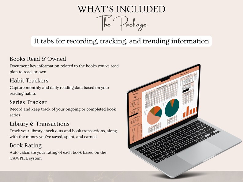 Reading Journal & Book Tracker Spreadsheet - Google Sheets and Excel ...