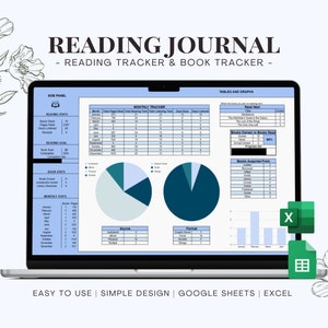 Reading Tracker Excel Template Book Tracker Google Sheets Spreadsheet ...