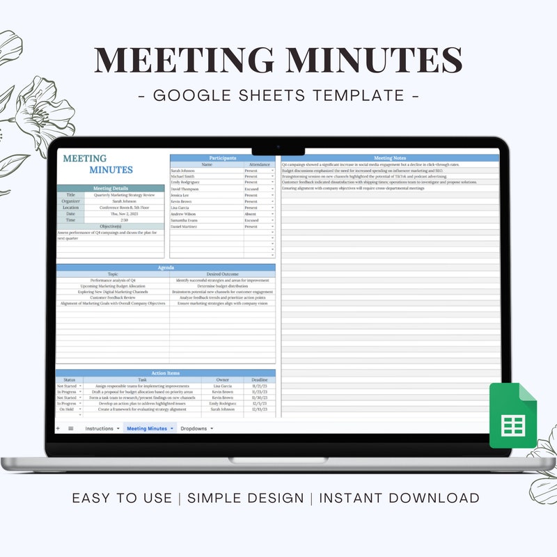 Team Meeting Checklist - Etsy