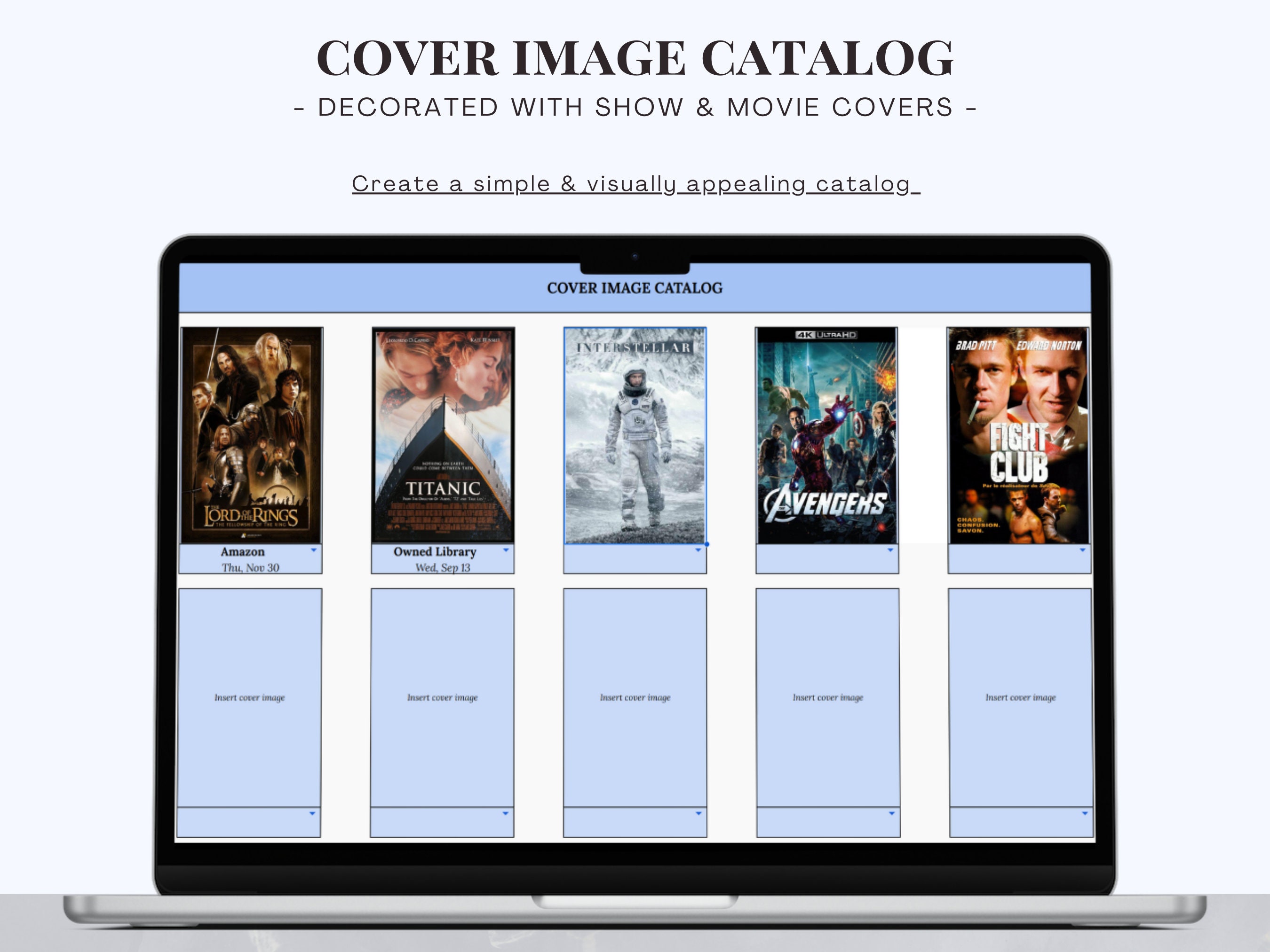 Movie and TV Show Tracker Spreadsheet Template for Google Sheets ...