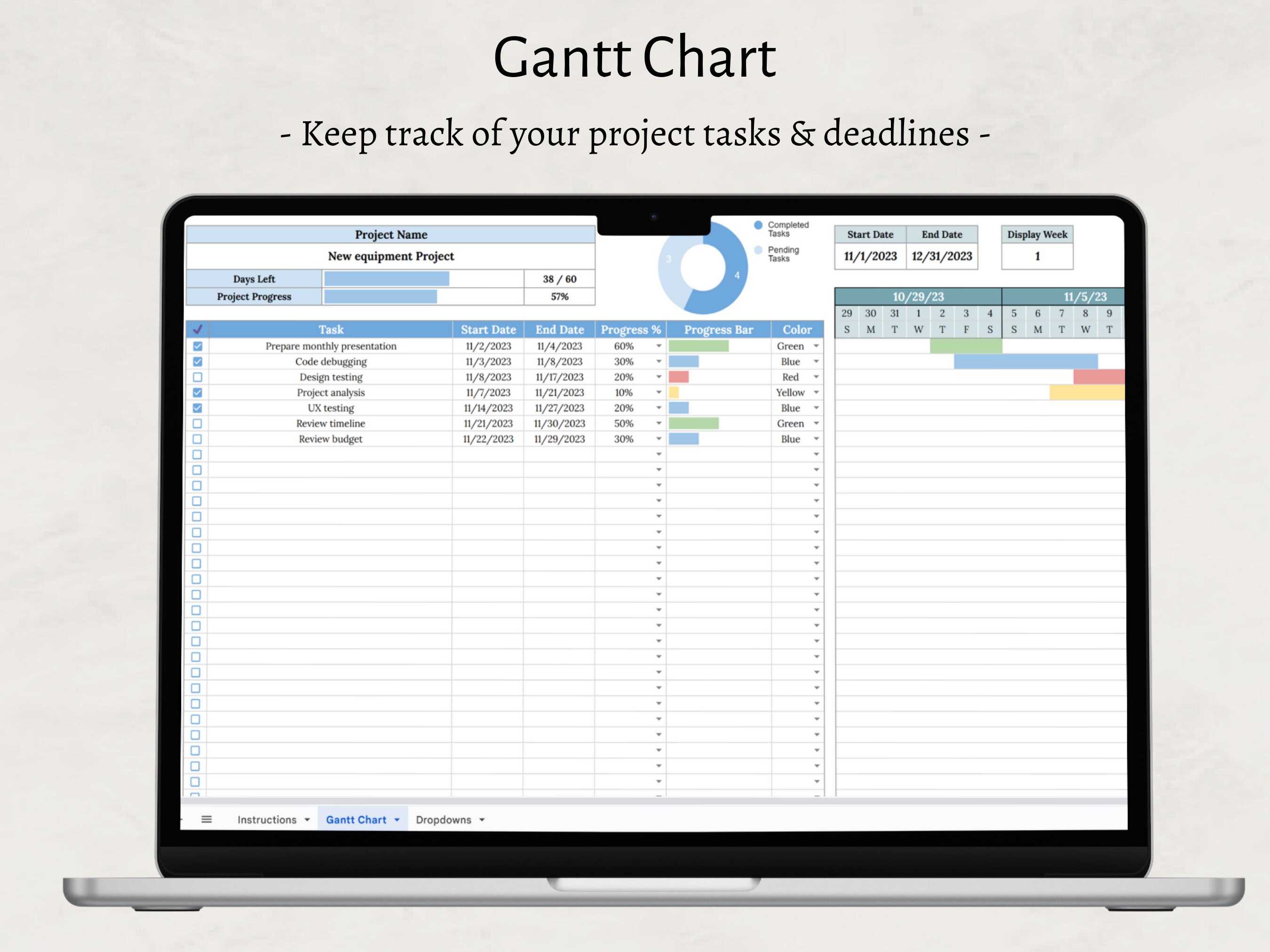 Manager Bundle Pack Spreadsheet Templates for Google Sheets, Eisenhower ...