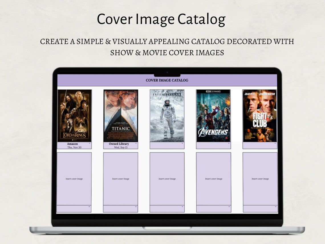Movie & Show Tracking Spreadsheet Template for Google Sheets - Etsy