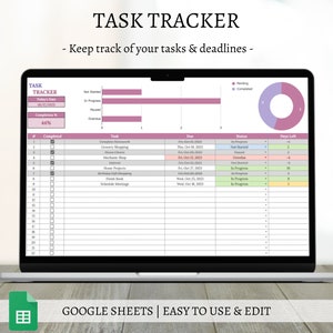 Digital to Do List Template for Google Sheets, Task Tracker Spreadsheet ...