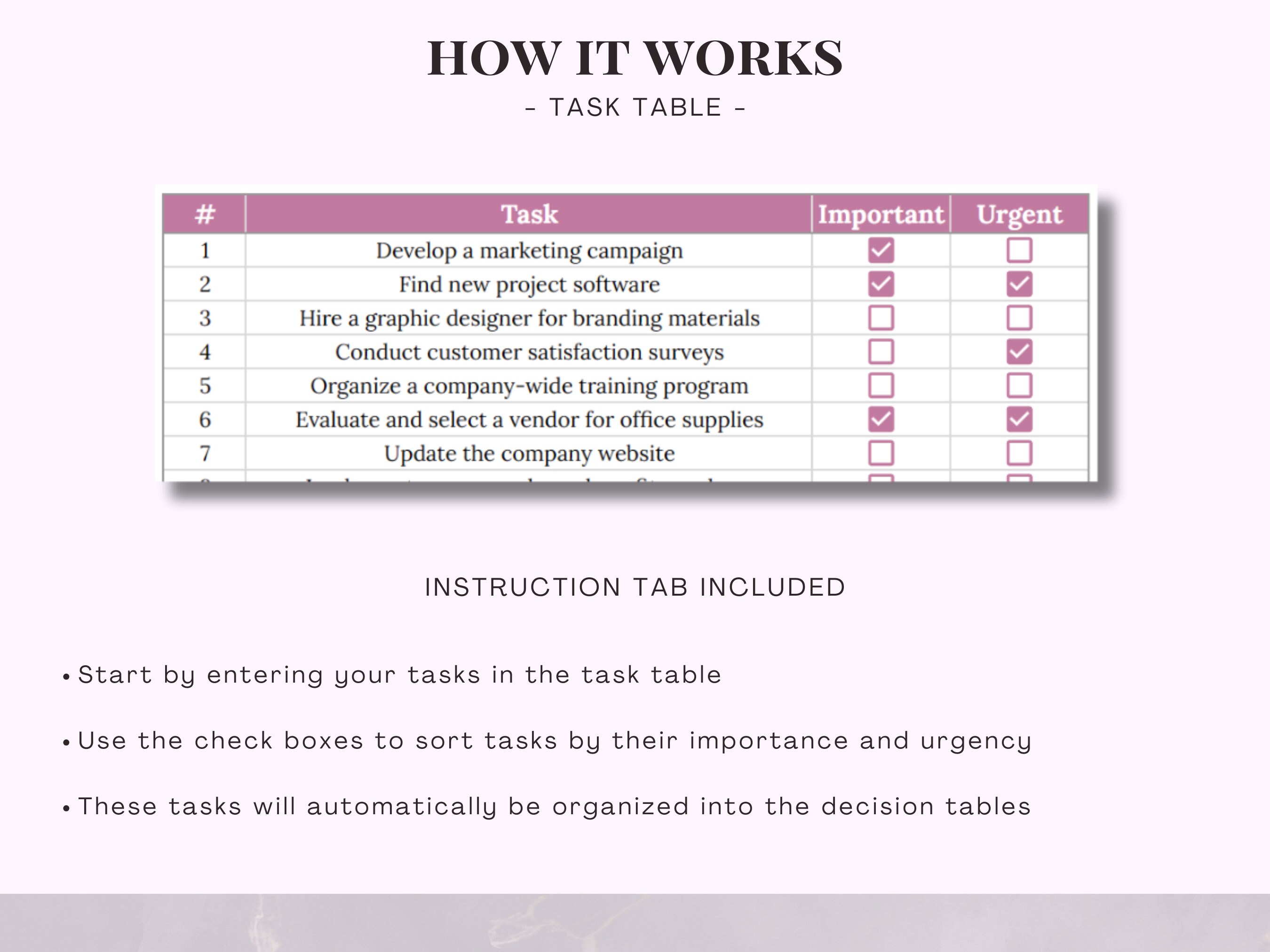 Decision Matrix Spreadsheet Template for Google Sheets, Priority Matrix ...