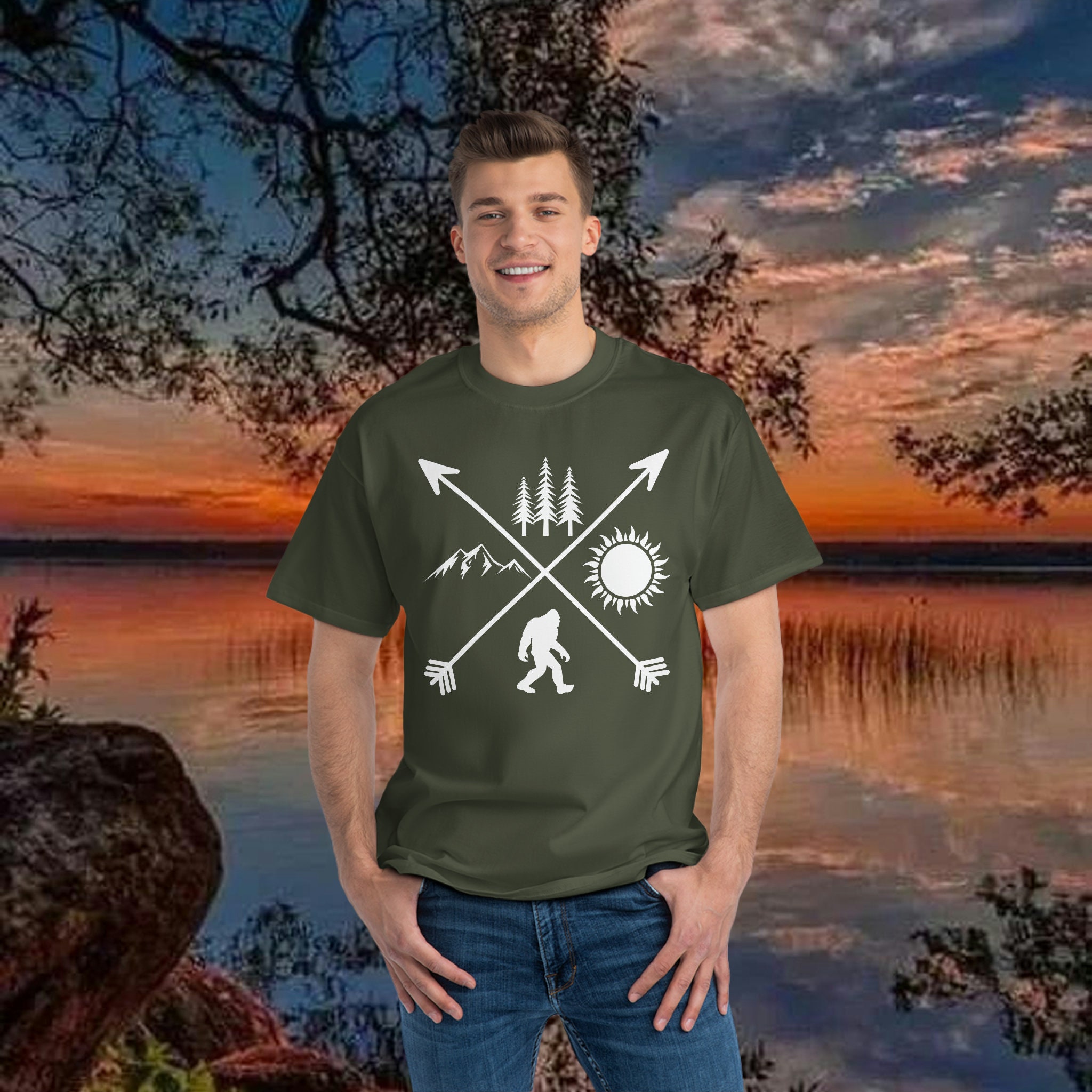 Pacific Northwest white Beefy-t® Short-sleeve T-shirt northwest Hiking ...