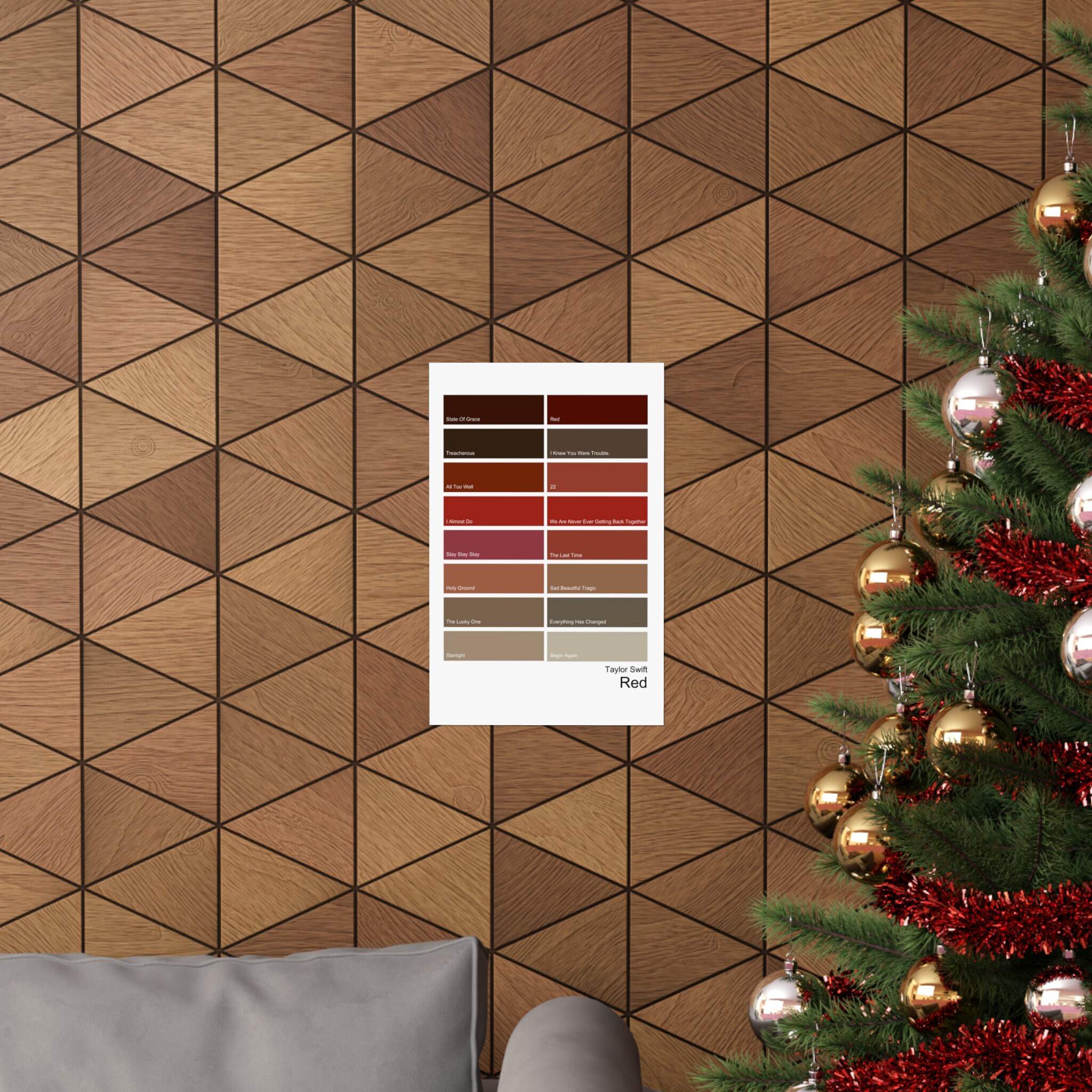Taylor Swift Red Album Color Palette Matte Poster - Etsy
